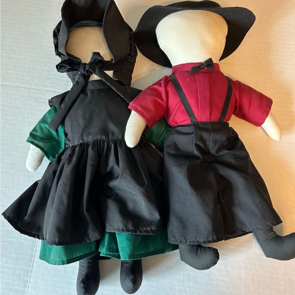 Plain Folks | Toys | Vintage Amish Faceless Dolls Boy And Girl Hand ...
